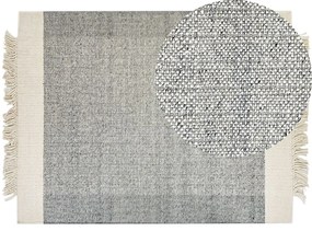 Vlněný koberec 160 x 230 cm šedý/krémově bílý TATLISU Beliani