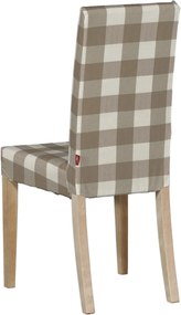 Potah na židli IKEA  Harry, krátký barva béžová látka vzorované