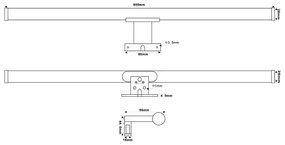 Top Light - LED Koupelnové osvětlení zrcadla OREGON LED/9W/230V 60 cm IP44