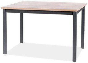 Jídelní stůl Alfred (dub wotan + černá) (pro 4 osoby). 1049851