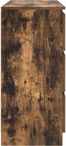Příborník kouřový dub 100x35x76 cm kompozitní dřevo 3328502