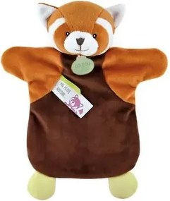 Doudou Plyšový maňásek panda červená 25 cm / od 0 let