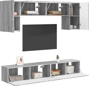 Sestava TV skříněk 4 ks Šedá Sonoma Kompozitní dřevo 3409084