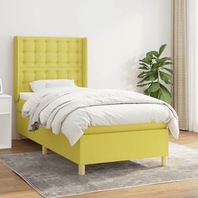 vidaXL Box spring postel s matrací 90x200 cm textil [3132285] Barva: Tmavě šedá