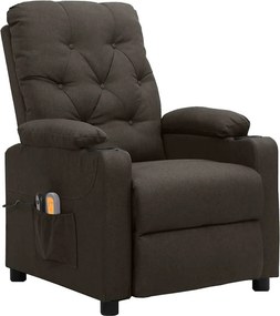 Elektrické masážní křeslo taupe textil 3098859