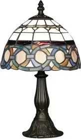 Prezent Tiffany antická hnědá / Stolní lampa / E14 / 40W / IP20 / vitr