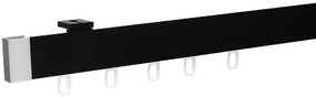 CARDINAL jednoduchá kolejnicová stropní garnýž Modern černá 200cm