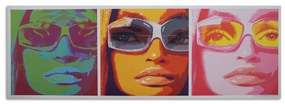 Obraz na plátně Ženy s brýlemi Pop Art - 120x40 cm