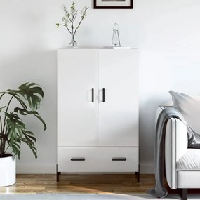 Fionshop 263911778 Skříň highboard lesklá bílá 69,5 x 31 x 115 cm kompozi