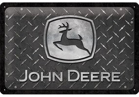 Postershop Plechová cedule: John Deere (Diamond Plate Black) - 30x20 cm