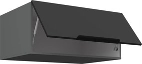 ARIA ab | horní skříňka 80 NAGU-36 1F výklopná | 80 cm | HLUBOKÁ | ANTI FINGERPRINT povrch | antracit/černá