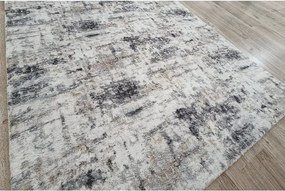 HU Šedo-bílý-béžový koberec Plush Deluxe s protiskem Rozměr: 50x80 cm