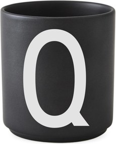 Hrnek AJ písmeno Q porcelánový černý