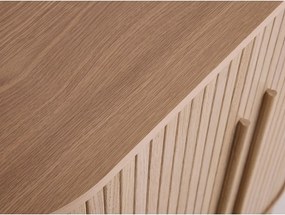 Skříňka v dekoru dubu s posuvnými dveřmi ve světle přírodní barvě 100x118x40 cm Meta – Unique Furniture
