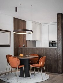 Moderní lustr Perrine 60 hnědá