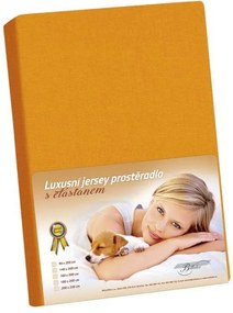 Prostěradlo bellatex jersey s elastanem - 200 x 220 cm - oranžová
