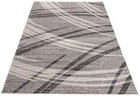 Chemex Moderní koberec Ostrava - pruhy 1 - tmavě šedý Rozměr koberce: 190x270 cm