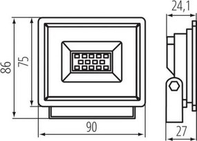 LED reflektor Kanlux Miledo GRUN NV LED-10-B 10W neutrální bílá 31390