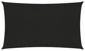 Stínící plachta obdélníková 2,5 x 5 m oxfordská látka Dekorhome Černá