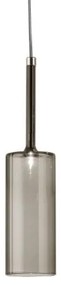 Axolight Spillray P, závěsné svítidlo z šedého kouřového skla, LED 1,5W G4 prům. 8cm