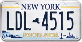 Americká SPZ New York Excelsior LDL 4515