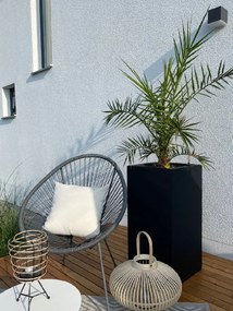 Květináč BLOCK, sklolaminát, výška 80 cm, antracit