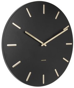 OnaDnes -20% Time for home Černo zlaté nástěnné hodiny Torguen 45 cm
