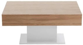 FMD Konferenční stolek dub s patinou a bílý