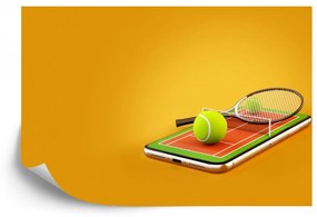 Fototapeta Tenis Na Vašem Smartphonu Omyvatelný vlies 104x70.5