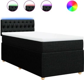 Box spring postel s matrací černá 100 x 200 cm textil 3289676