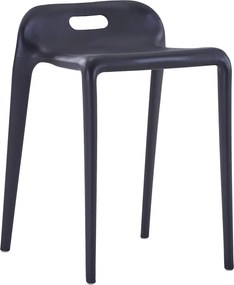 Stohovatelné stoličky 4 ks černé plast 247281
