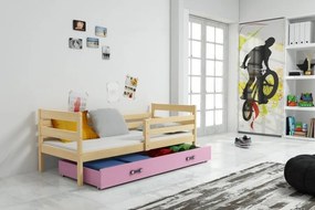 Falco Dětská postel Norbert 90x200 s úložným prostorem, borovice/grafit