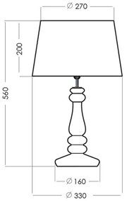 4concepts Designová stolní lampa PETIT TRIANON TRANSPARENT COPPER Barva: Černo-bílá