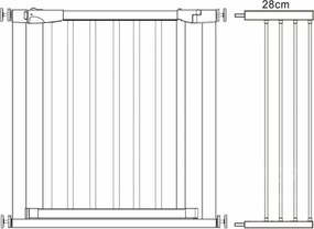Bezpečnostní zábrana 75-110 cm SPRINGOS BABYLOCK hnědá/černá