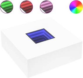 Konferenční stolek s Infinity LED bílý 100 x 100 x 40 cm 3284042
