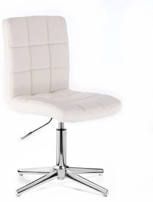 LuxuryForm DESIGN Židle TOLEDO na stříbrném kříži - bílá