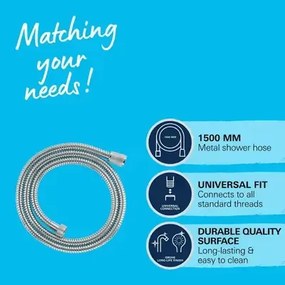 Grohe - Sprchová hadice VitalioFlex Metal Long-Life 1,5 m, chrom