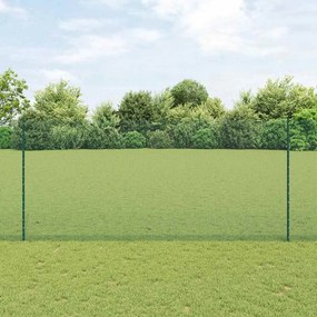 Svařovaná drátěná plotovina s tyčkami 10 x 1,4 m Zelená 3336452