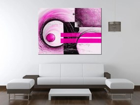 Gario Ručně malovaný obraz Růžové tvary Rozměry: 120 x 80 cm