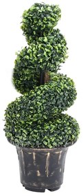 Umělá zimostrázová spirála s květináčem zelená 89 cm 336506