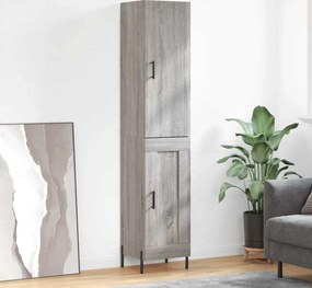 vidaXL Skříň highboard 34,5 x 34 x 180 cm kompozitní dřevo [3199115] Barva: bílá s vysokým leskem