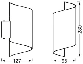 Ledvance - LED Stmívatelné nástěnné svítidlo SMART+ TWIST LED/12W/230V Wi-Fi