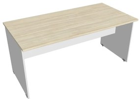 Stůl jednací rovný 160 cm - Hobis Gate GJ 1600 Dekor stolové desky: akát, Dekor lamino podnože: bílá