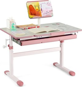 Costway Dětský stůl 51-73 cm výškově nastavitelný s naklápěcí deskou stolu