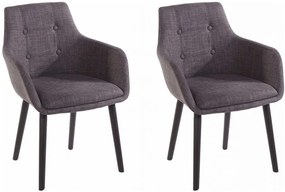 Danish style Jídelní židle Buck (SET 2 ks), šedá