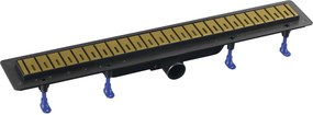 Polysan - Sprchový žlab 71 cm, s roštem, matná zlatá 73721GB