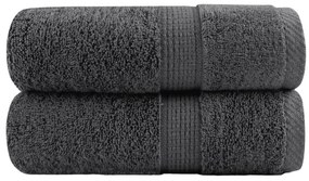Prémiové ručníky pro hosty SOLUND 2 ks antracitové 30x50 cm 600 g/m² 137152