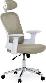 Ergonomická kancelářská židle EMILIE - béžová síťovina