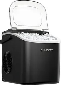 Euhomy IM001 černá / Výrobník kostek ledu / 12 kg ledu/den / 1,2 l / s
