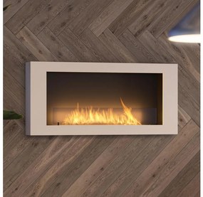InFire - Nástěnný BIO krb 120x56 cm 3kW bílá MURALL 1200